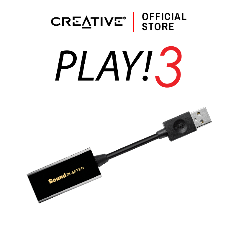 CREATIVE SOUND CARD Sound Blaster PLAY!3 External USB Sound Card ...