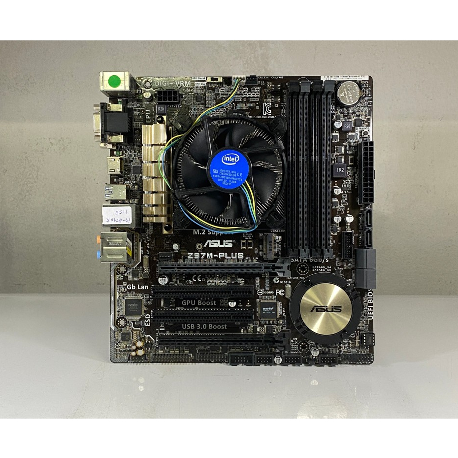 ชุดเซ็ตซีพียู+บอร์ด : CPU INTEL I7 4790K + MB ASUS Z97M-PLUS SOCKET1150 ...
