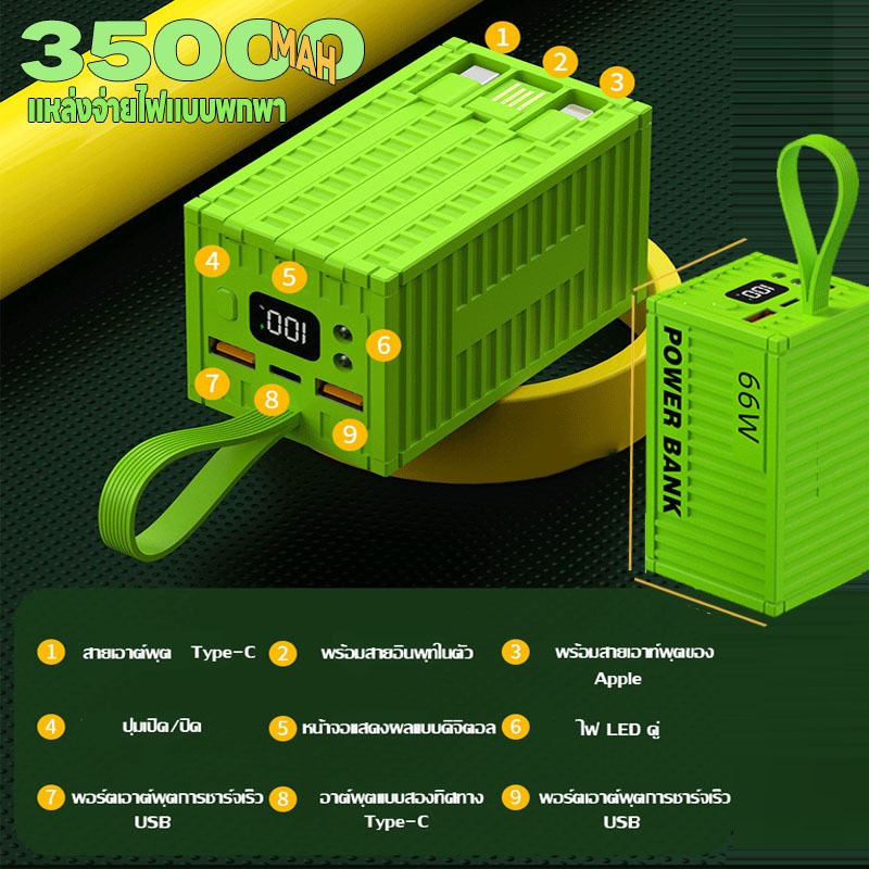 [ยอดนิยม] พาวเวอร์แบงค์ความจุขนาดใหญ่พร้อมไฟ LED คู่ POWER BANK 35000mAH Fast Charging | Shopee ...