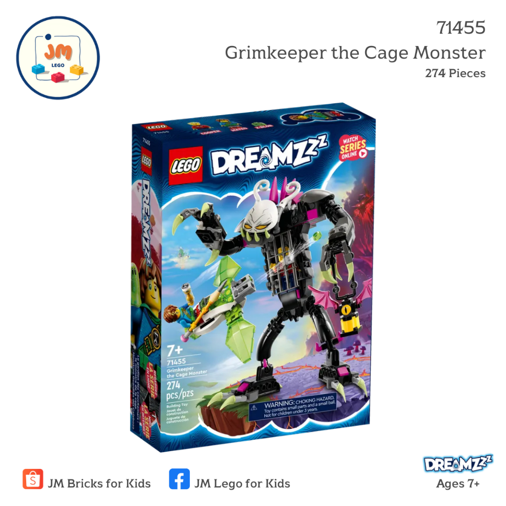 LEGO DreamZzz 71455 Grimkeeper the Cage Monster (274 Pieces) สำหรับเด็ก ...