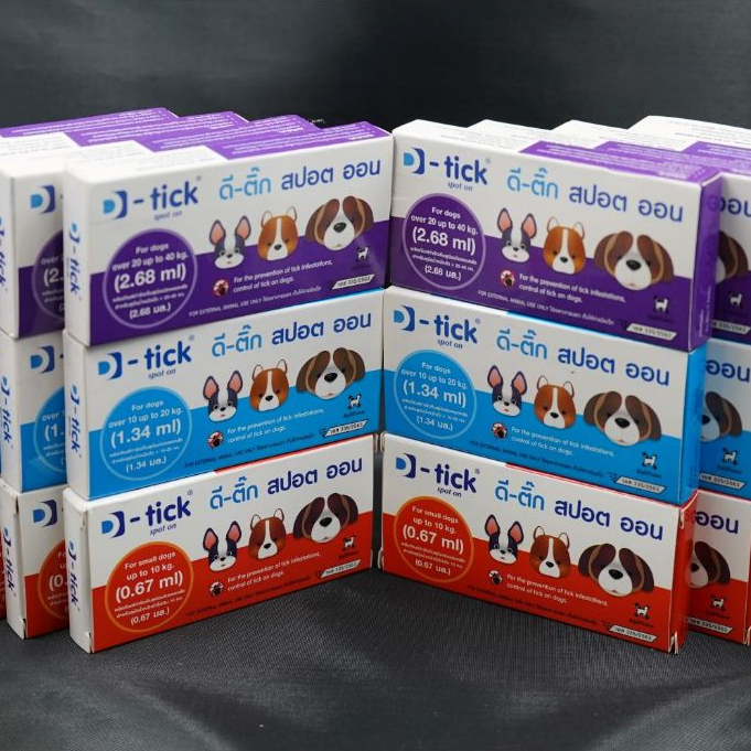 D-tick ผลิตภัณฑ์กำจัดเห็บหมัดชนิดหยดหลัง สำหรับสุนัข | Shopee Thailand