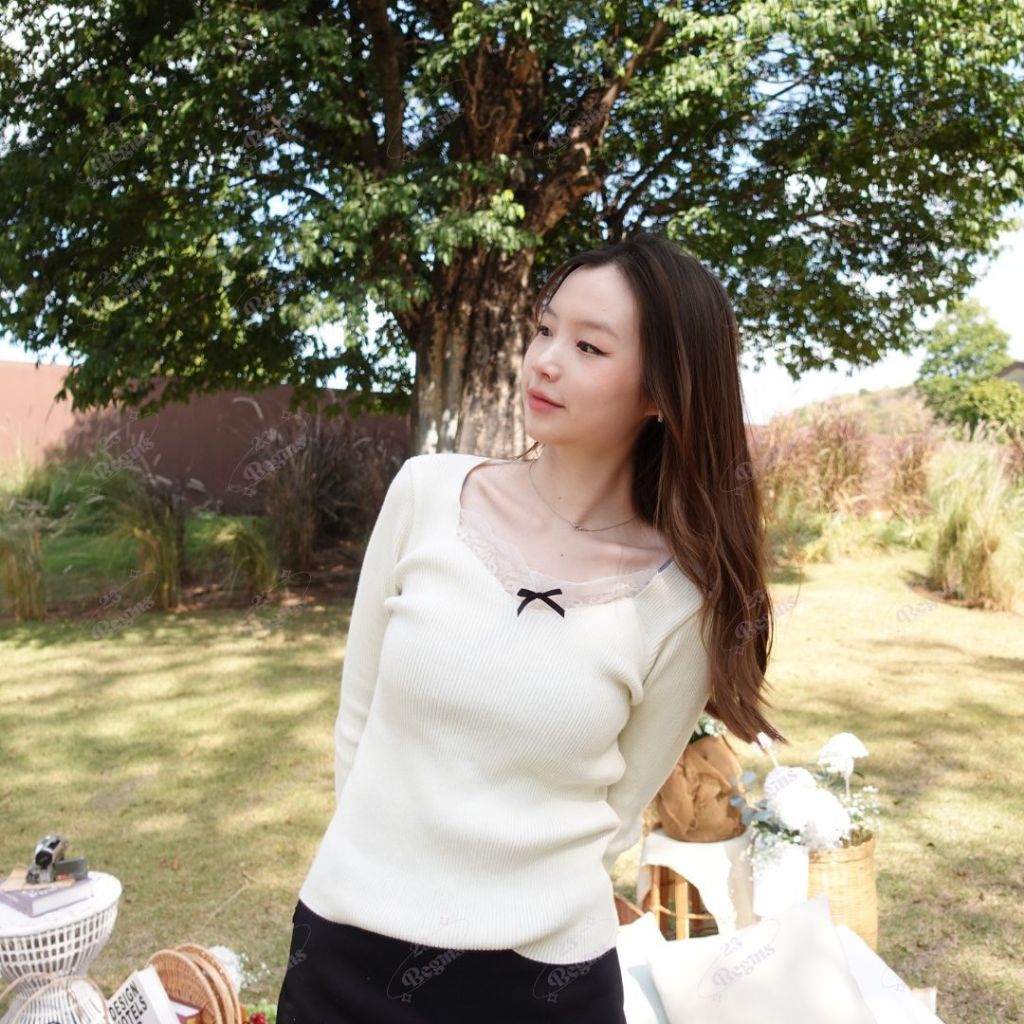 JUDY เสื้อเเขนยาวลายโบว์ (M037) | Shopee Thailand