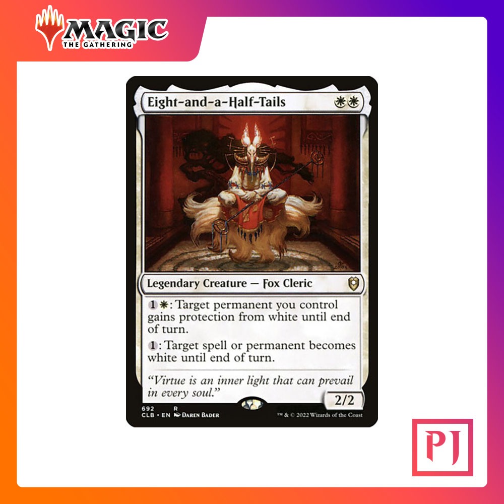 [MTG] Eight-and-a-Half-Tails [CLB] [WHITE] [RARE] [NORMAL] [ENG] (การ์ด ...