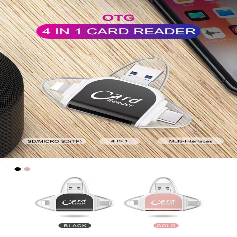 แฟลชไดรฟ์ IDragon รุ่น R015 Card Reader 4-in-1 USB 3.0 Type-C สําหรับ i ...