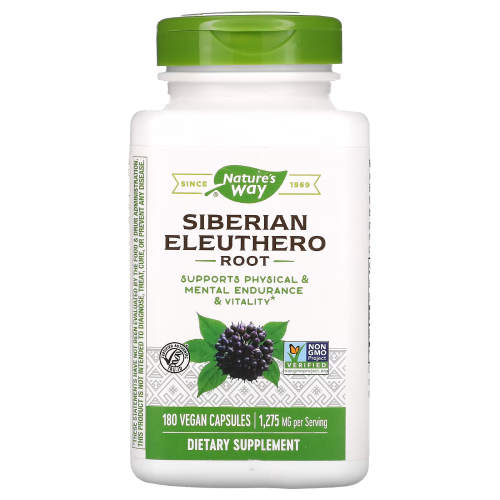 โสมไซบีเรีย Nature's Way, Siberian Eleuthero Root, 425 mg, 180 Vegan ...