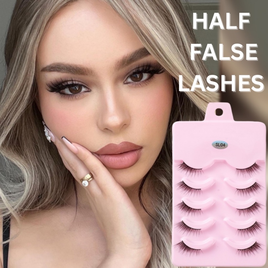 HALF FALSE LASHES ขนตาปลอมติดหางตา ดวงตาดูสวยเฉี่ยว สายฝอ สายแซ่บ เบา ...