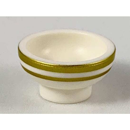 ชิ้นส่วนเลโก้ Lego Part Minifigure, Utensil Bowl with Gold Rim and ...