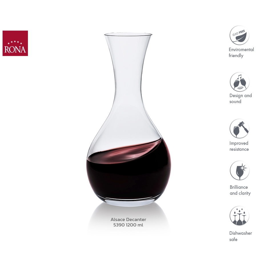 ที่พักไวน์ Rona Alsace Decanter ไวน์ดีแคนเตอร์ | Shopee Thailand