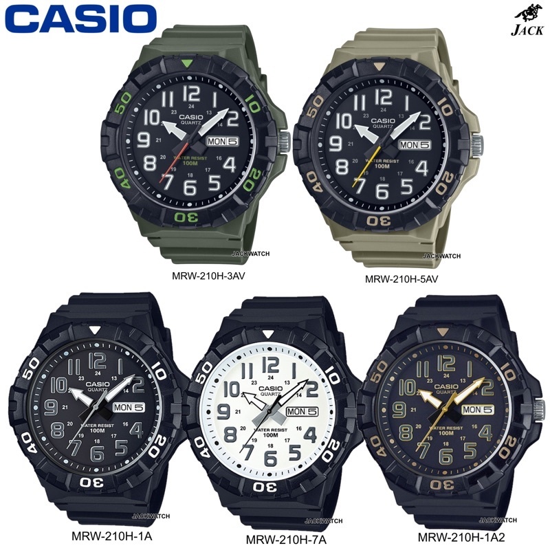 CASIO นาฬิกาข้อมือผู้ชาย รุ่น MRW-210H รับประกันศูนย์CMG1ปี MRW-210H-1A ...