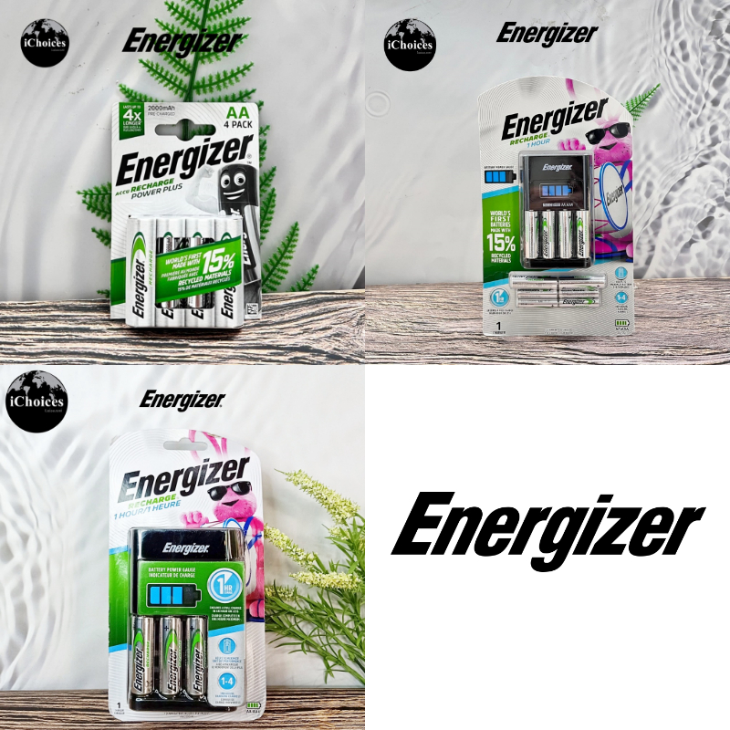 [Energizer] Recharge 1 Hour Charger + AAA/AA NiMH Rechargeable ...