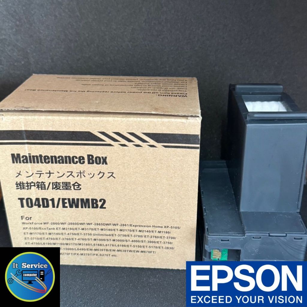 T04D1/E04D1 กล่องผ้าซับหมึก (พร้อมชิป) EPSON L6160 L6170 L6190 L14150 ...