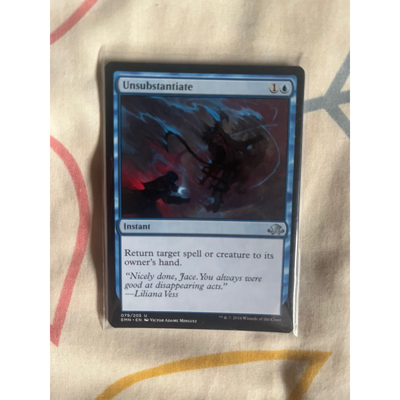 การ์ด MTG Unsubstantiate Blue Magic the Gathering EDH รุ่น EMN สภาพ Ex ...