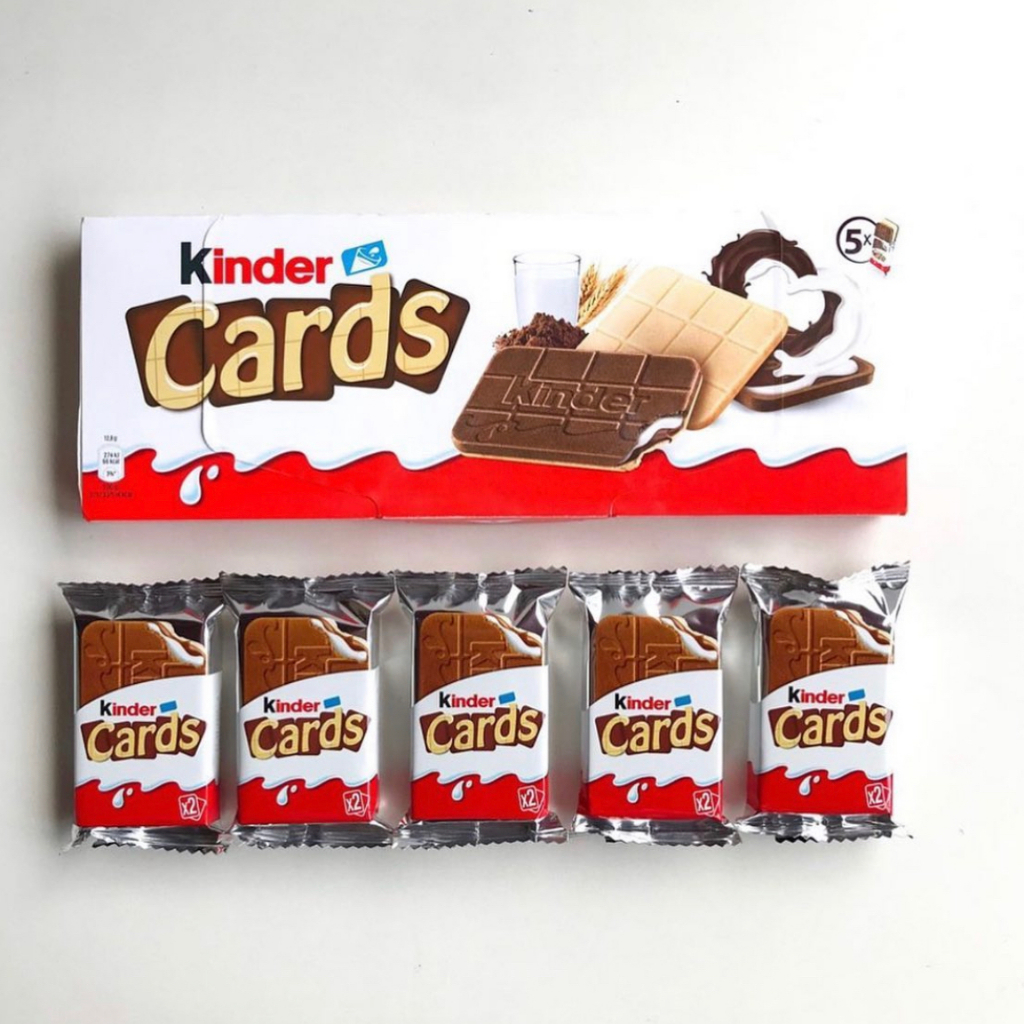 Kinder cards 1 กล่องมี 5 ซอง ซองละ 2 ชิ้น 128g BBF.20/02/2024 | Shopee ...