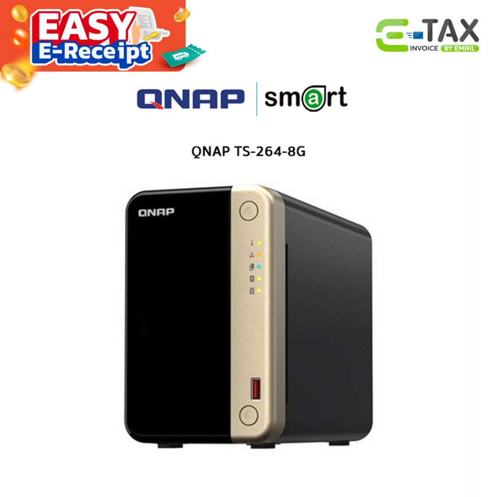 QNAP TS-264-8G -2Bay อุปกรณ์จัดเก็บข้อมูลบนเครือข่าย | Shopee Thailand