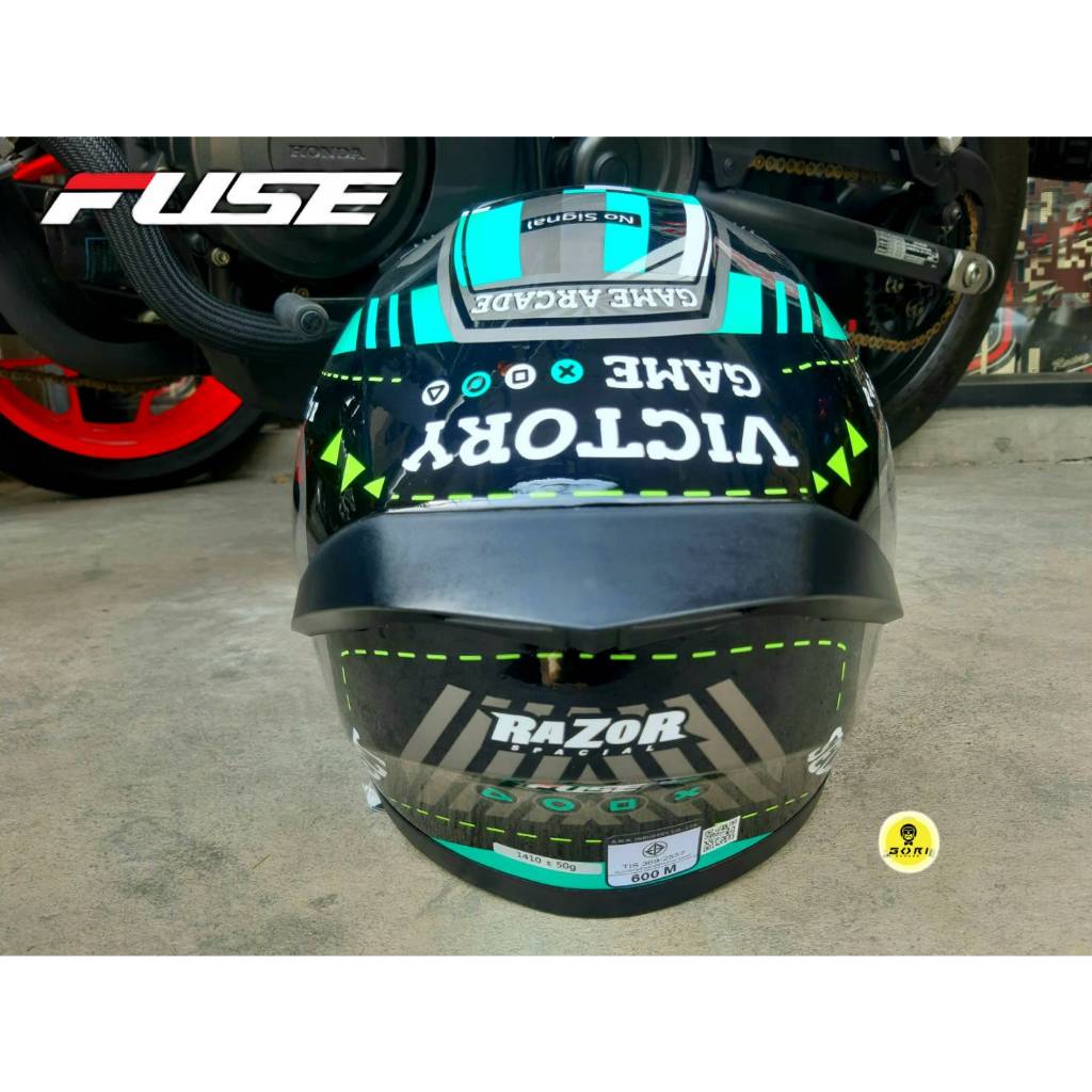 หมวกกันน็อค FUSE RAZOR ลาย Victory Green 2024 ใหม่ล่าสุด | Shopee Thailand