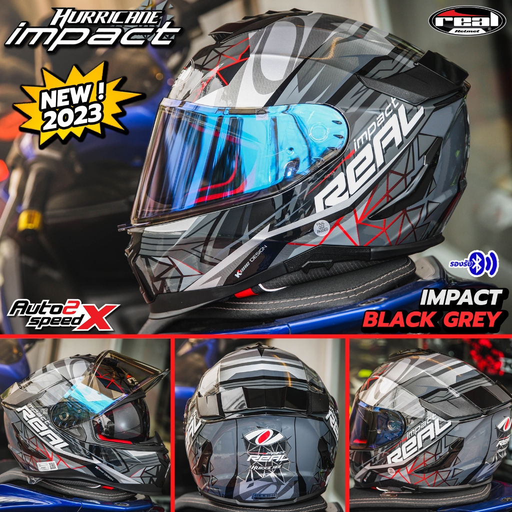 หมวกกันน็อค REAL HURRICANE IMPACT, BURNER, RACE X, MAORI แว่น2ชั้น ลาย ...