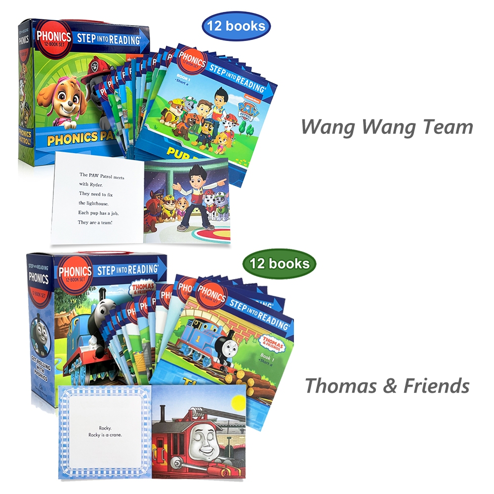 12 Books Set Paw Patrol Phonics Box Set (PAW Patrol) Educational ...