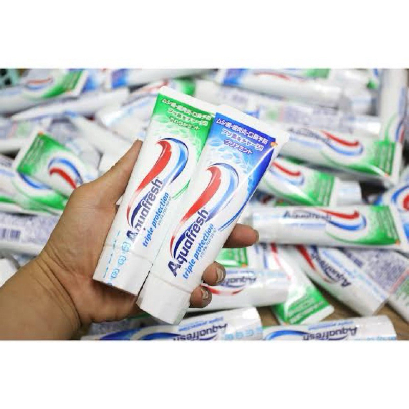 Aquafresh Triple Protection Toothpaste 140 จากญี่ปุ่น ฟันขาว ลดกลิ่นปาก ฟันพุ | Shopee Thailand