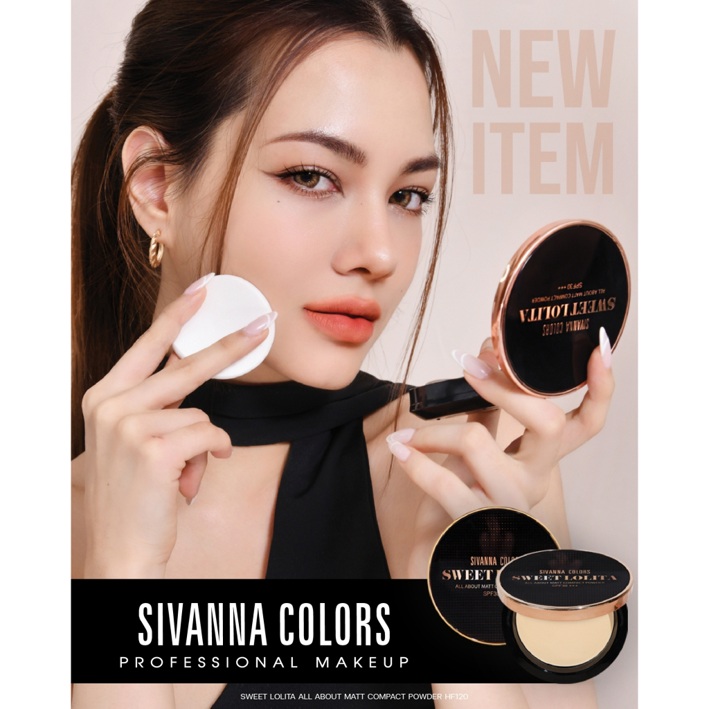 แป้ง SIVANNA COLORS SWEET LOLITA ALL ABOUT MATT COMPACT POWDER SPF30 PA ...