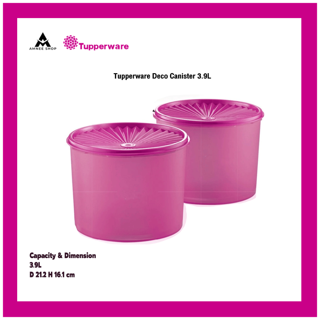 Tupperware Deco Canister 3.9L สีม่วง 1ใบ | Shopee Thailand