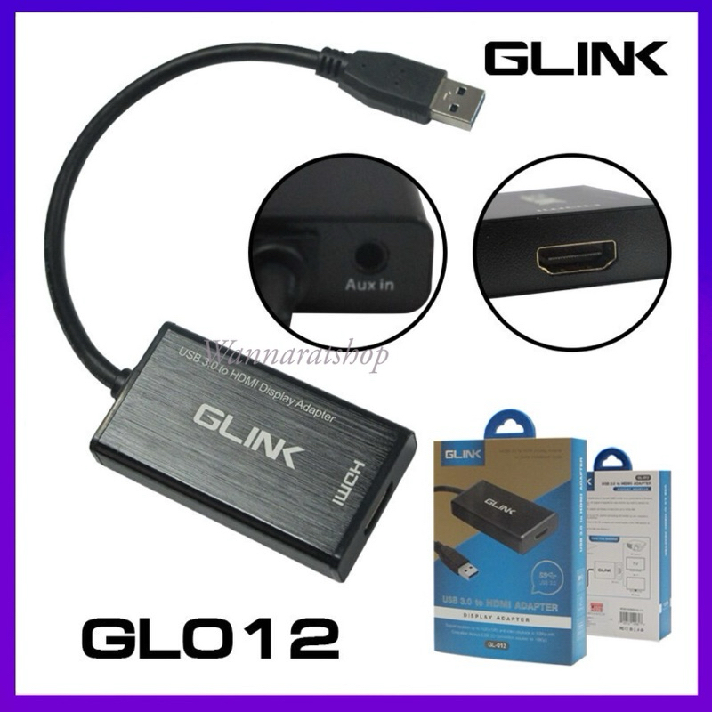 Glink GL-012 USB3.0 TO HDMI Display Adapter ตัวแปลงสัญญาณ USB เป็น HDMI ...