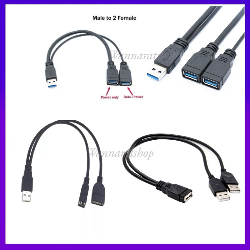 USB 2.0 /3.0 1 ถึง 2 / 2ถึง 1 คู่ข้อมูลหญิง USB HUB อะแดปเตอร์ Y ...