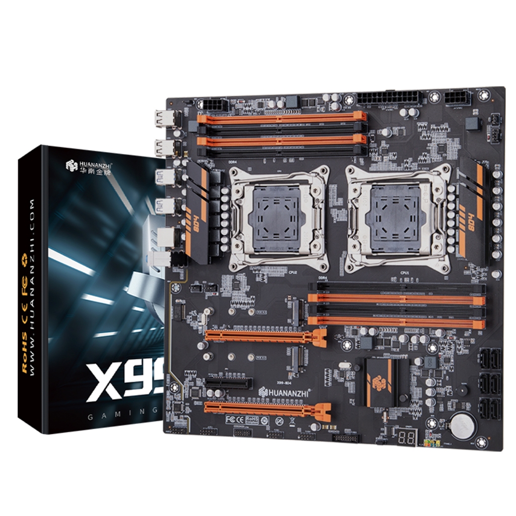 HUANANZHI X99-8D4 สินค้าใหม่ประกัน 3 เดือน เมนบอร์ด X99 Dual CPU LGA ...