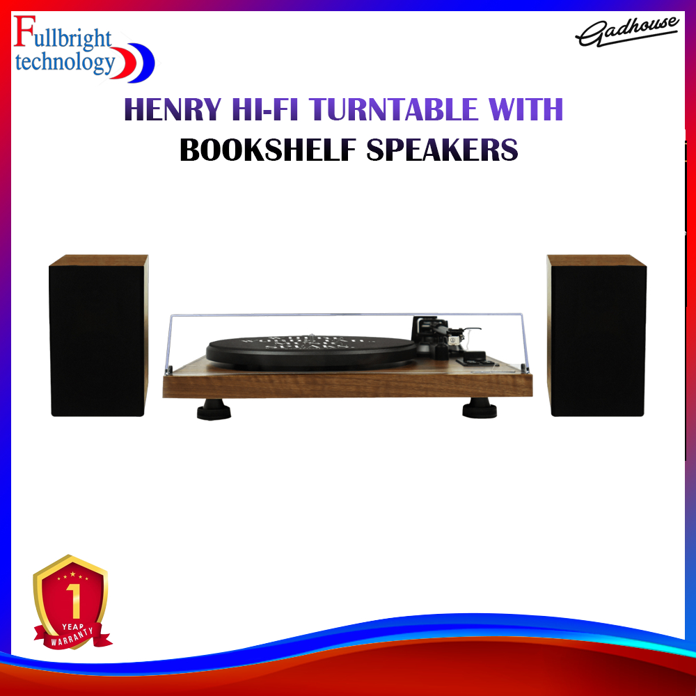 Gadhouse Henry Hi-fi Turntable With Bookshelf Speaker ชุดเครื่องเล่นแผ่นเสียงพร้อมลำโพง | Shopee ...