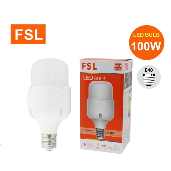 FSL หลอด LED HIGHT 100W ขั้ว E40 รุ่นมีพัดลมระบายอากาศ | Shopee Thailand