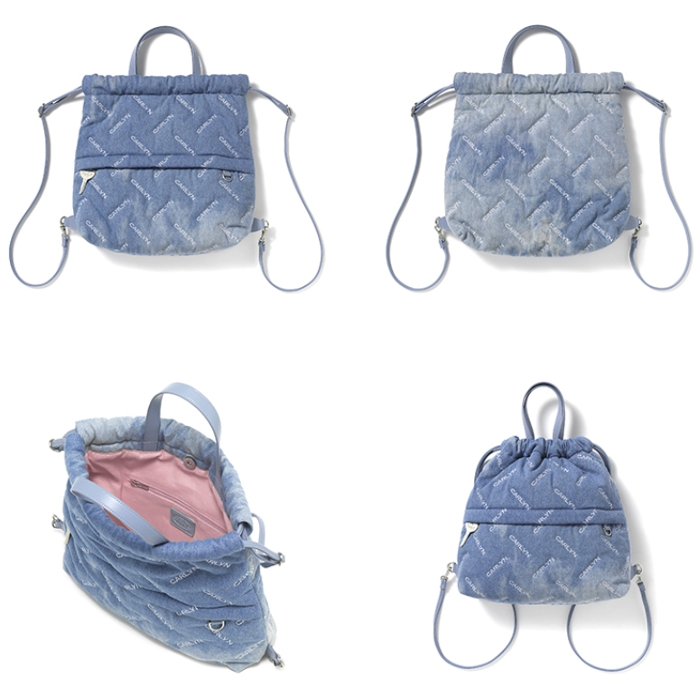 Carlyn Twee Backpack Back Pack (Ivory, Silver, Black, Denim) | Shopee ...