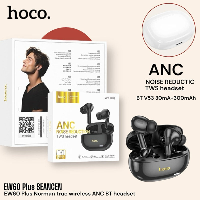 หูฟังแบรนด์ HOCOรุ่น EW60 Plus เสียงดี มีสี Color สีดำColor สีขาว White ...