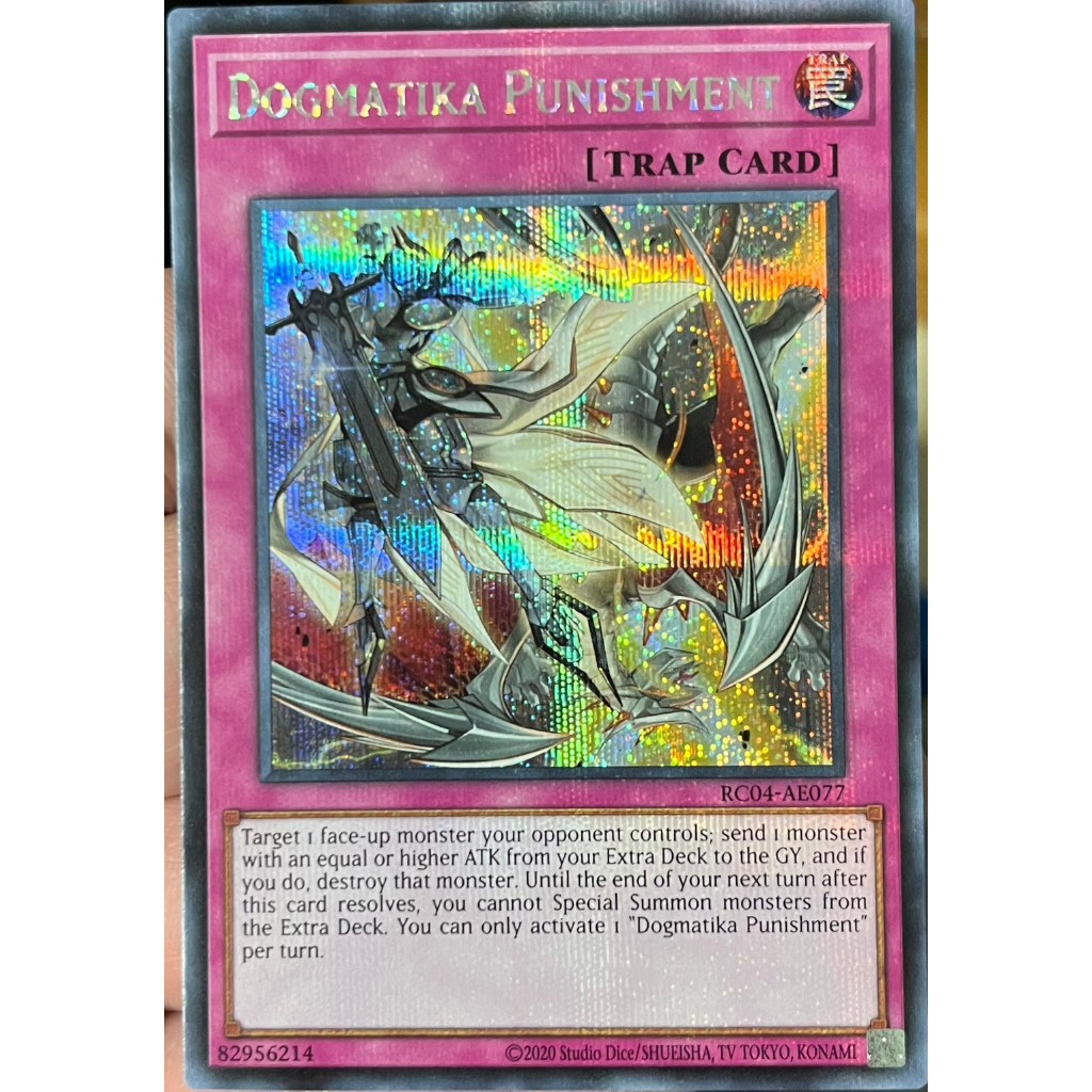 Yugioh Asia-Eng [RC04-AE077] Dogmatika Punishment (Secret Rare) การ์ดเกมยูกิแท้ถูกลิขสิทธิ์ ...
