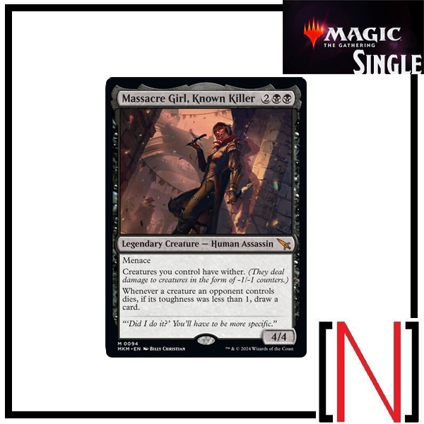 [MTG][Single][MKM] Massacre Girl, Known Killer ระดับ Mythic [ภาษาอังกฤษ ...