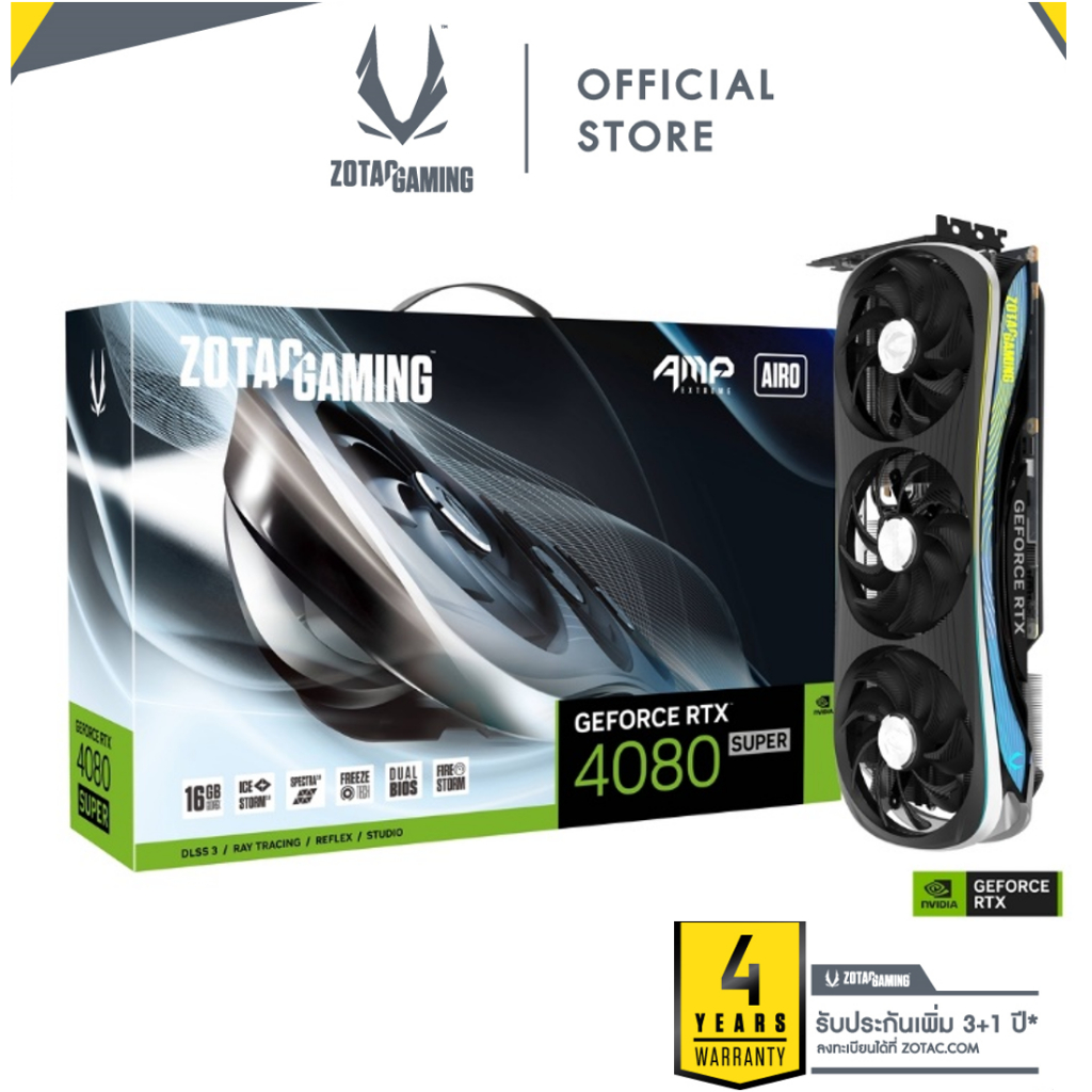 ZOTAC GAMING GeForce RTX 4080 SUPER AMP Extreme AIRO 16GB GDDR6X (ZT ...