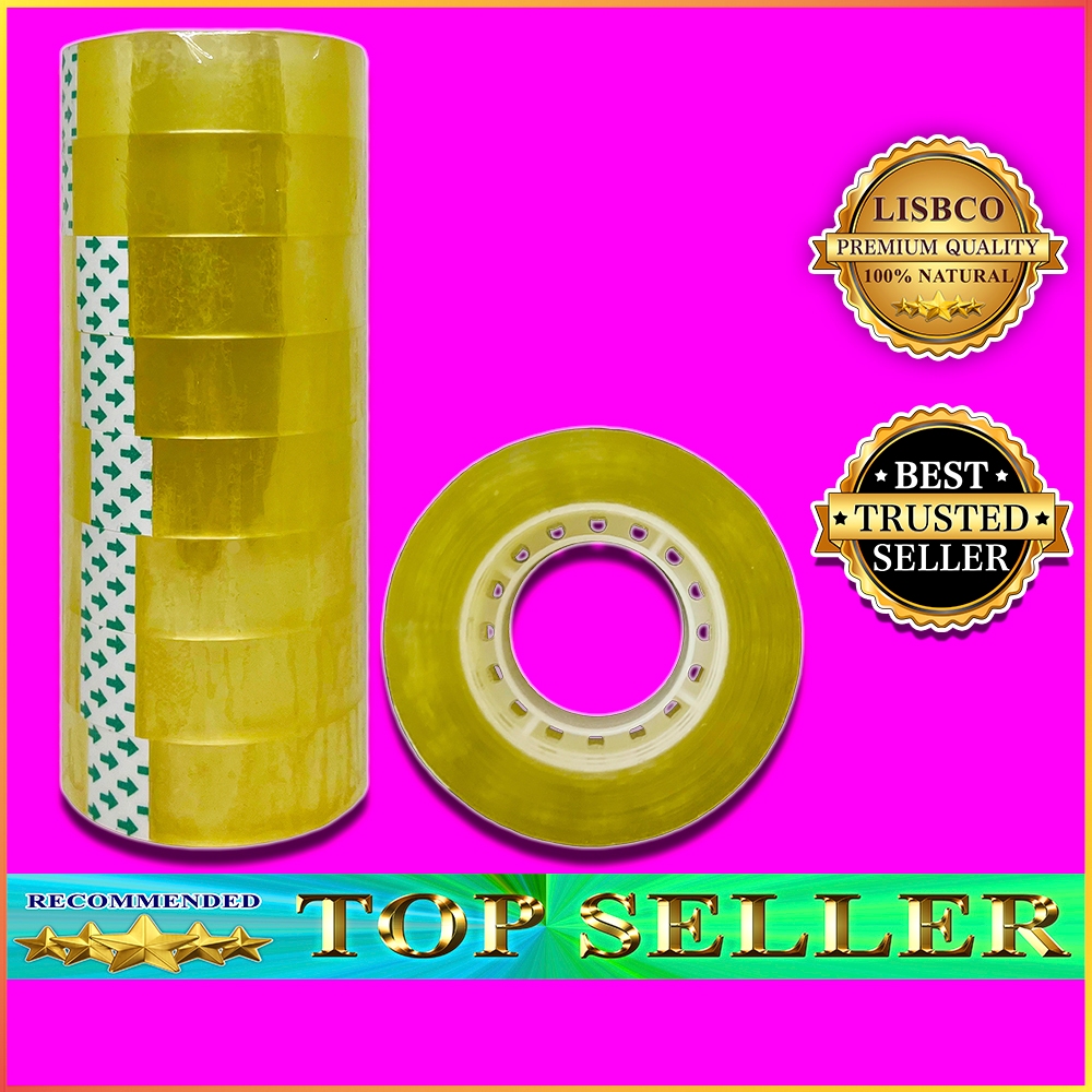 เทปใส สีใส 8 ชิ้น pcs Tape Clear กว้าง 18 มม. (mm) x ยาว 36 หลา (yards ...