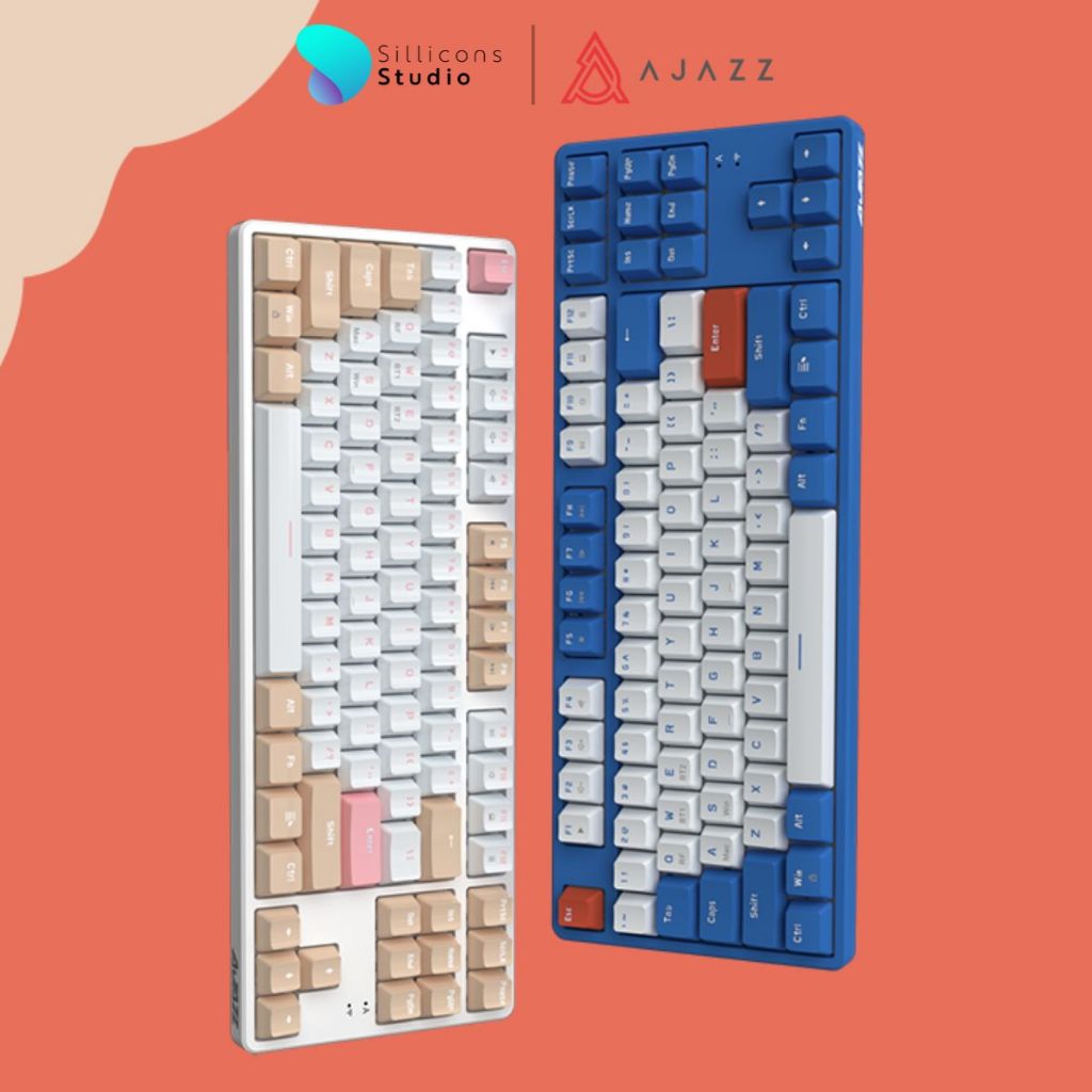 Ajazz AK871 คีย์บอร์ดเกมมิ่ง Wirelss Hotswap Dual Module(2.4+BT) TKL 80% 87Key Mechanical ...