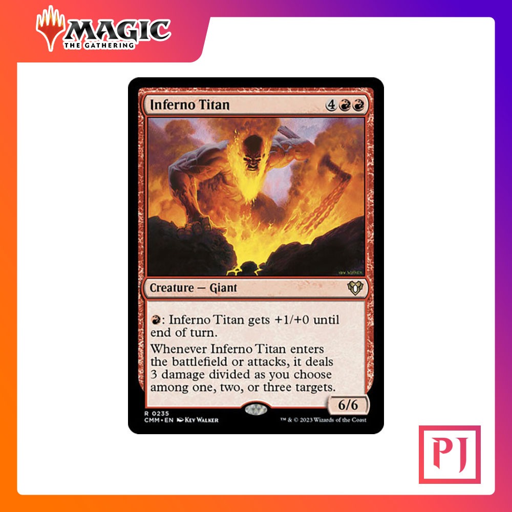 [MTG] Inferno Titan [CMM] [RED] [RARE] [NORMAL] [ENG] (การ์ดเมจิค ...
