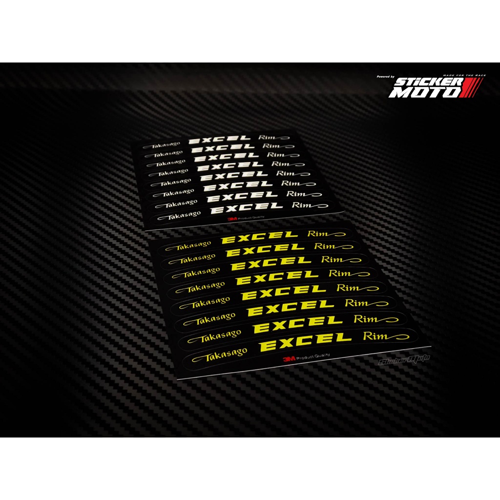 สติ๊กเกอร์ติดขอบล้อ EXCEL Rim Print เกรดคุณภาพ Sticker EXCEL Rim set ...