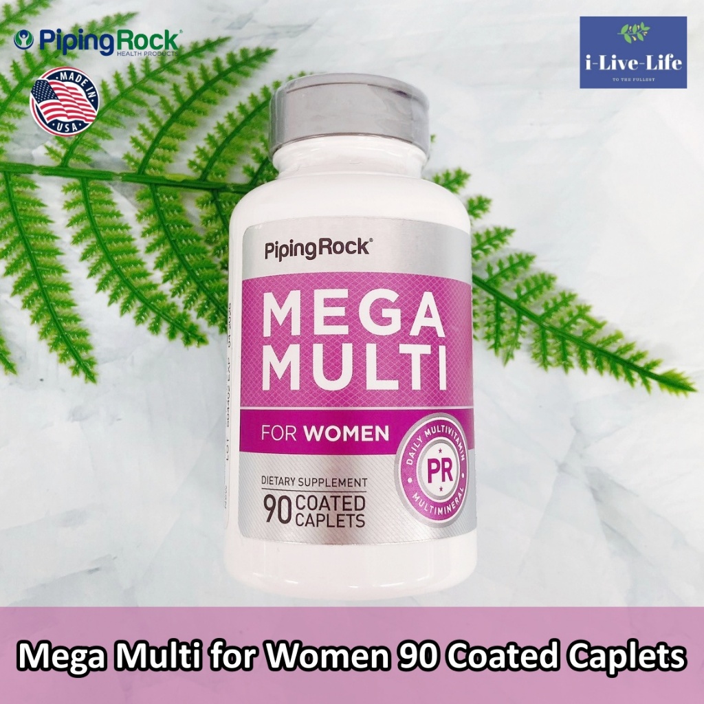 Piping Rock - Mega Multi for Women 90 Coated Caplets วิตามินรวม ...