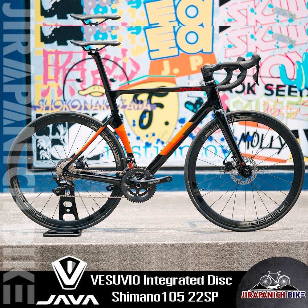 จักรยานเสือหมอบ JAVA รุ่น VESUVIO Integrated Disc (ตัวถังคาร์บอน,เกียร์ Shimano) | Shopee Thailand