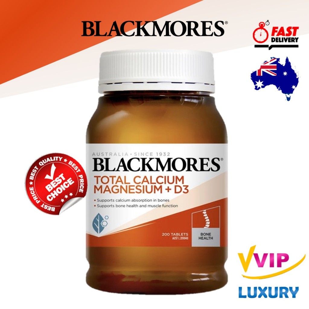 Blackmores Total Calcium Magnesium + D3 200 Tablets หมดอายุ27/07/2025 ...