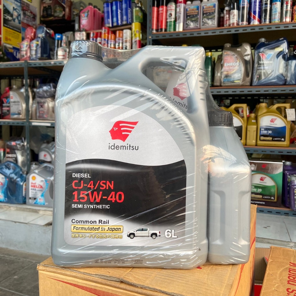 น้ำมันเครื่องดีเซลกึ่งสังเคราะห์ DEMITSU DIESEL CJ-4/SN 15W-40 SEMI SYNTHETIC ขนาด 6+1 ลิตร ...