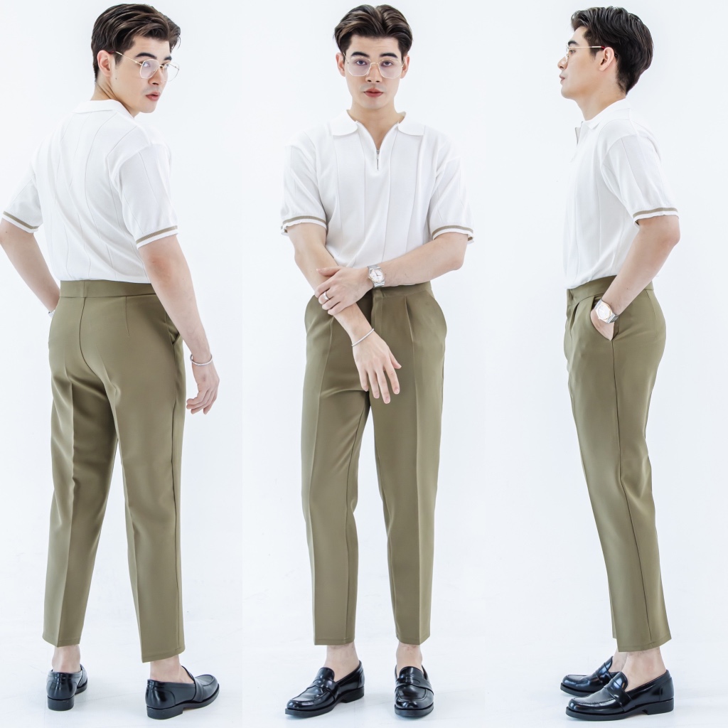 [Plus size เอว38-42] BARON COMMON Pants สแล็คขายาว ขาเต่อ เอวสูง ไซส์ใหญ่ กางเกงพลัสไซส์ กางเกง ...