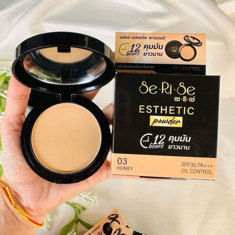 FRB114-03 แป้งพัฟ เซริเซ่ Serise Esthetic Powder เบอร์ 03 Neutral Honey ...