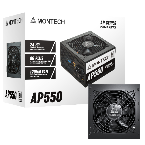 POWER SUPPLY (อุปกรณ์จ่ายไฟ) MONTECH AP 550W - 550W 80 PLUS (BLACK) (ATX) | Shopee Thailand