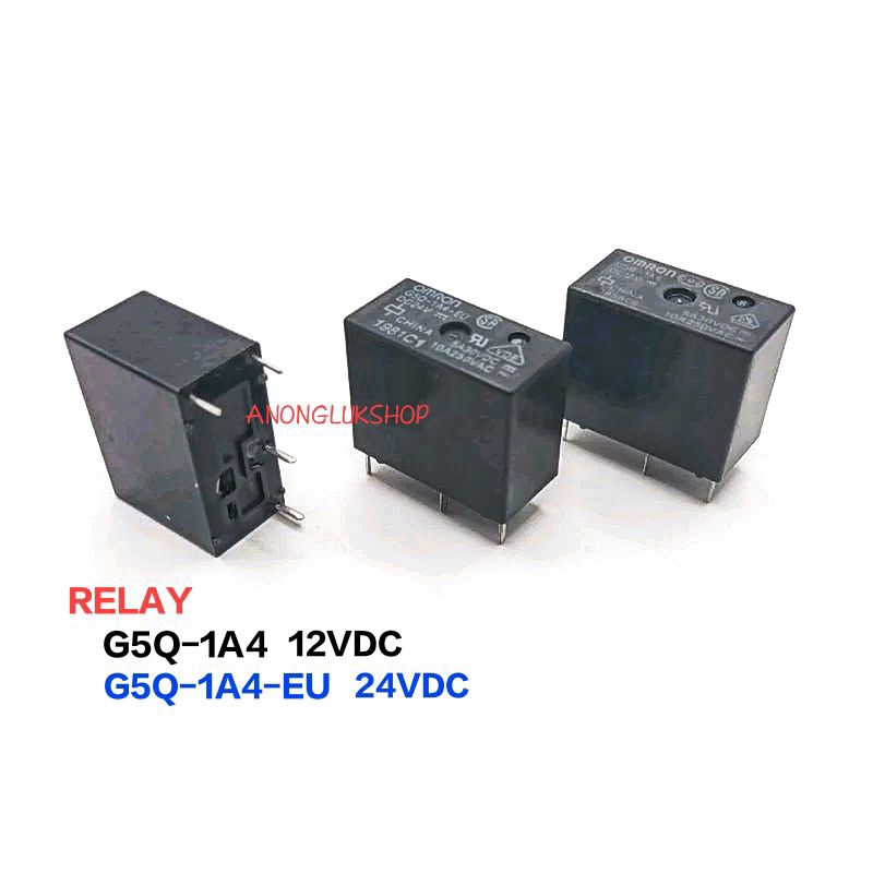 1ตัว 👉👉 G5Q-1A4 12VDC G5Q-1A4-EU 24VDC รีเลย์ 4ขา ทนกระแส 10A 250VAC ...