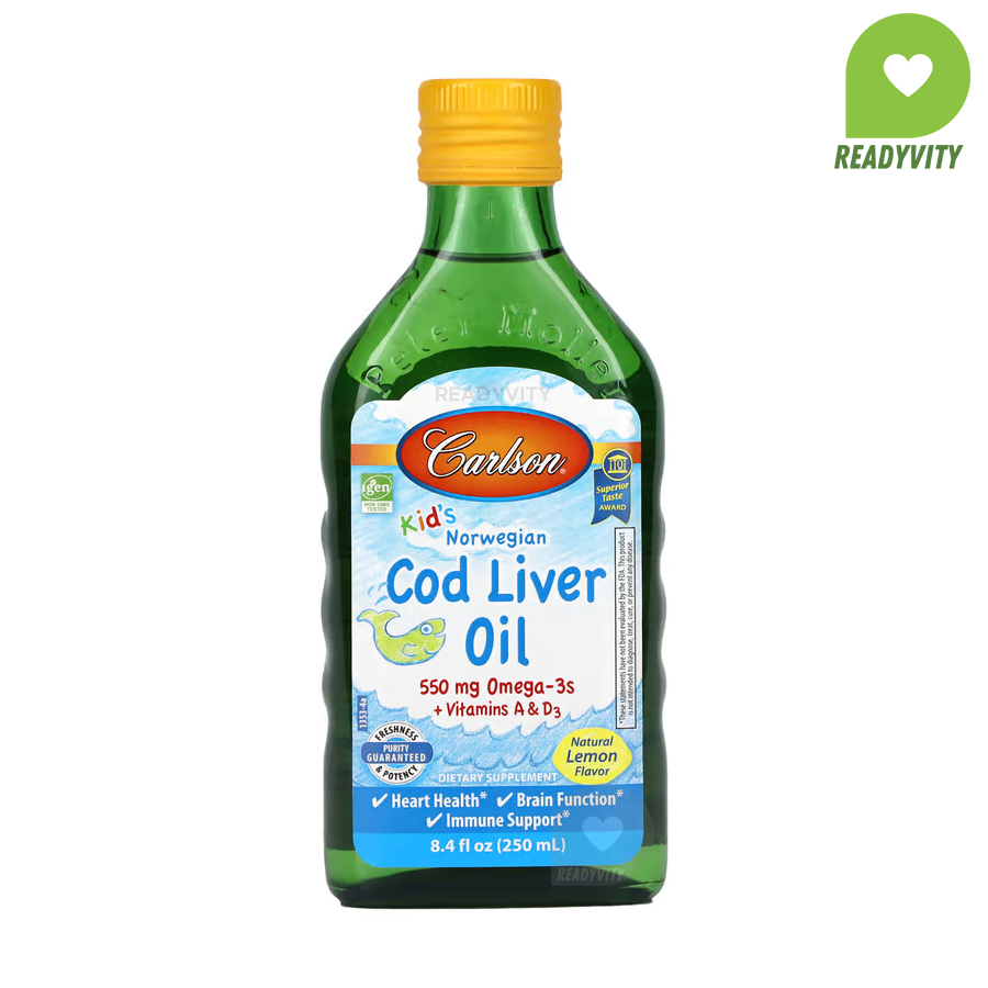 Carson Labs, Kid's Norwegian, Cod Liver Oil, Natural Lemon , 8.4 fl oz ...