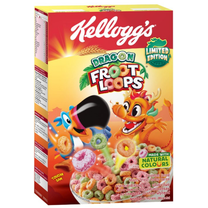 Kellogg's Froot Loops Corn Flakes เคลล็อกส์ ฟรูตลูปส์ อาหารเช้า ซีเรียล ...