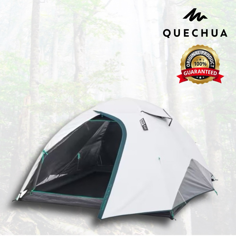 เต็นท์นอนสำหรับ 3 คน รุ่น MH100 FRESH & BLACK QUECHUA | Shopee Thailand