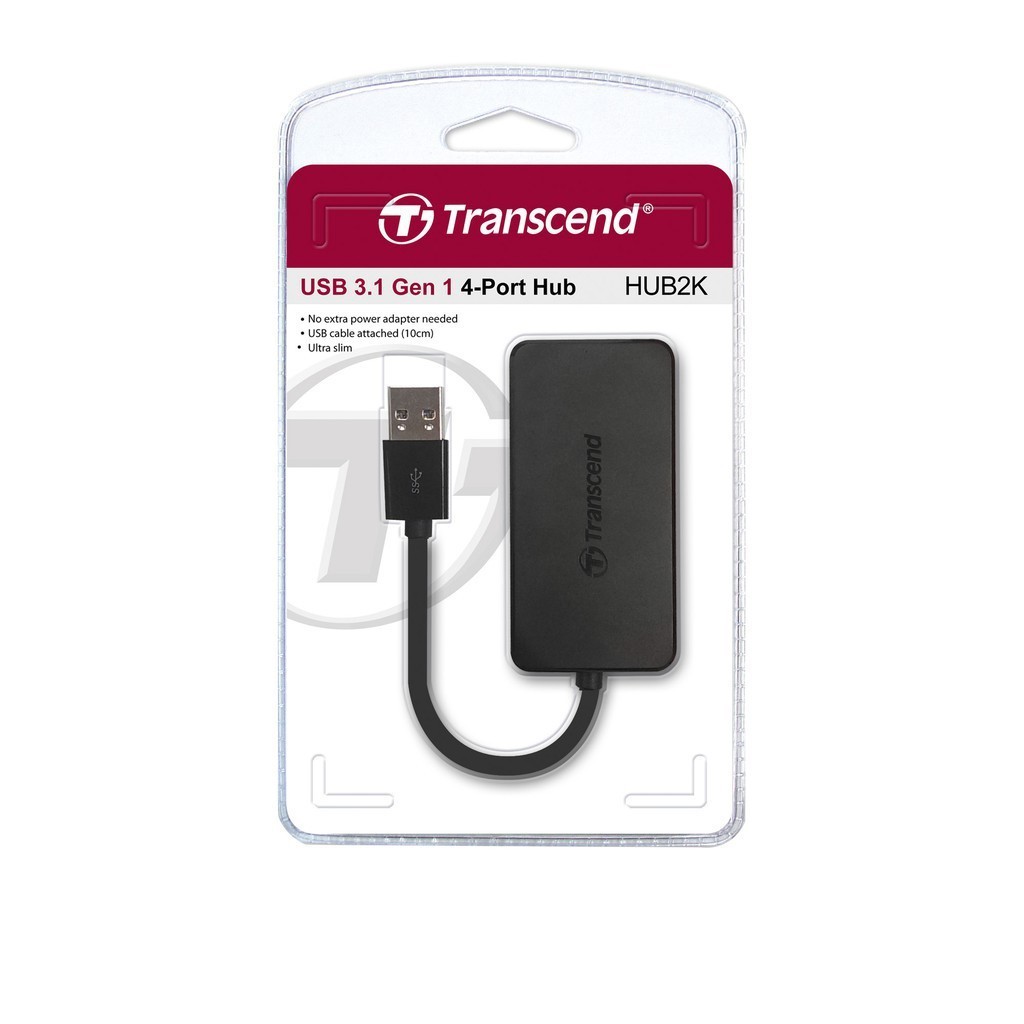 Transcend HUB USB 4 ports USB 3.1 รับประกันศูนย์ 2 ปี รุ่น HUB2K ...